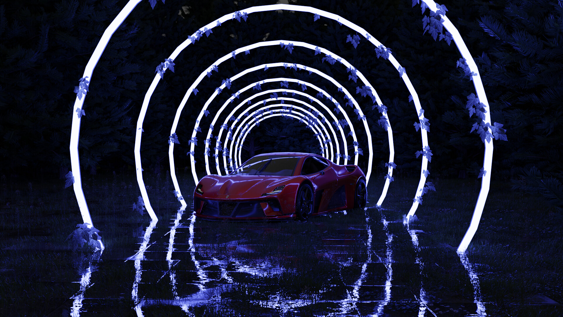 ArtStation - neon car
