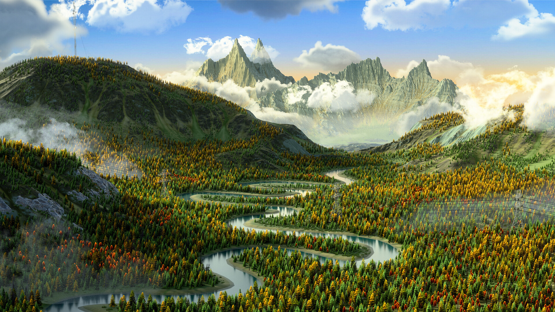 ArtStation - Alpine valley