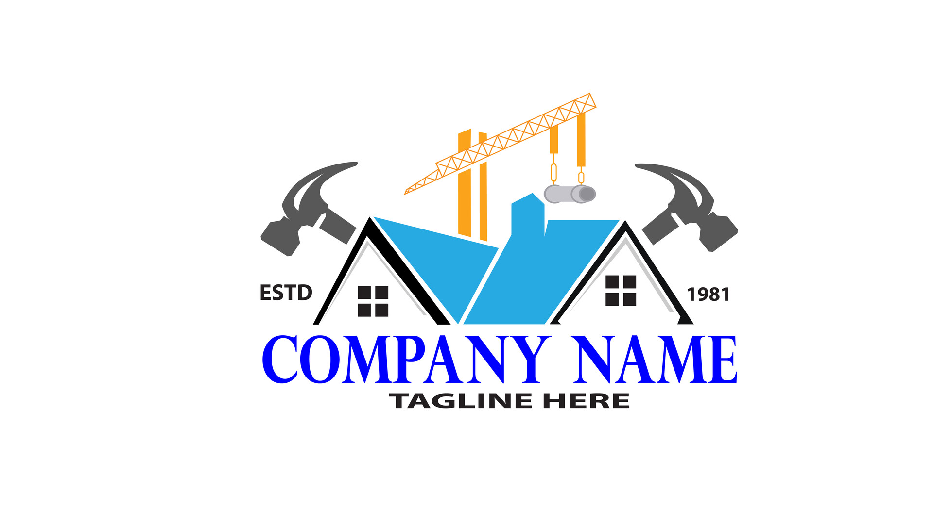 Construction Company Logo Psd