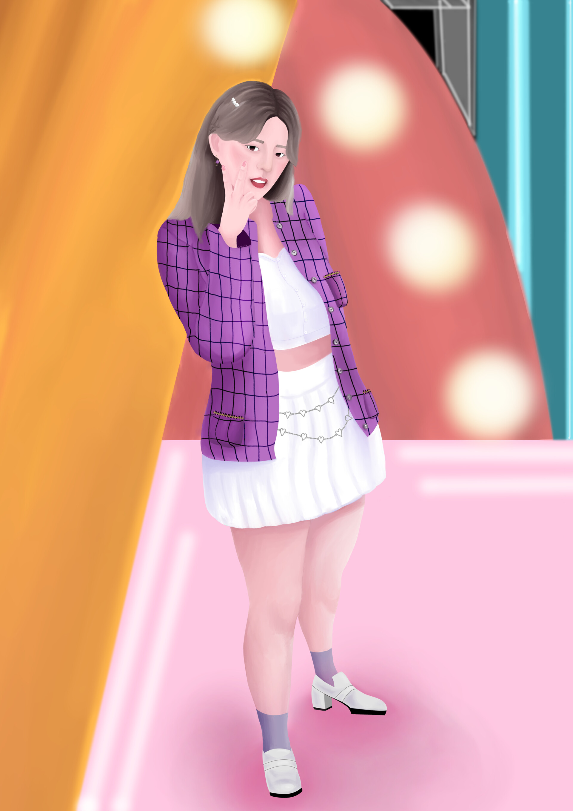 ArtStation - Yoo Jeongyeon portrait full body (Talk that talk)