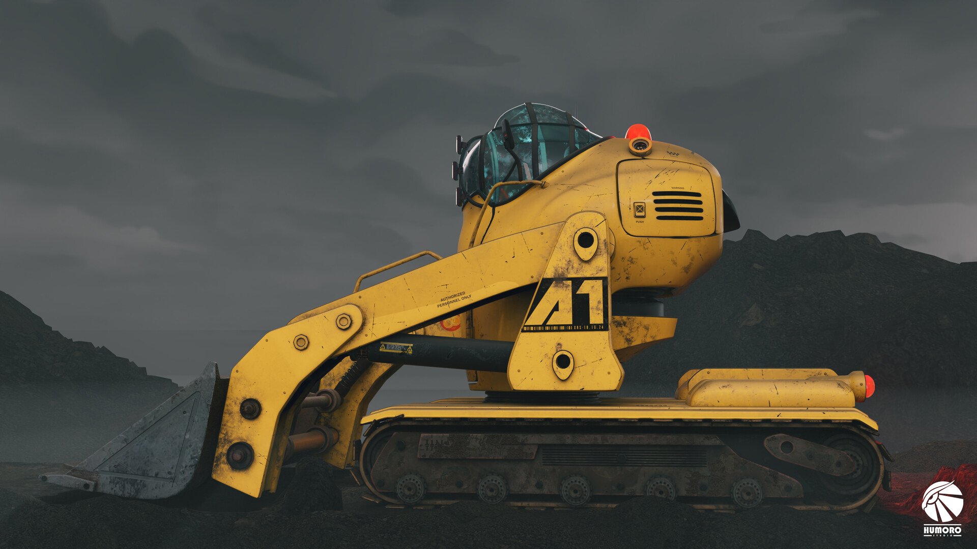 Humoro - Heavy machinery (loader machine) high detail ready for game ...
