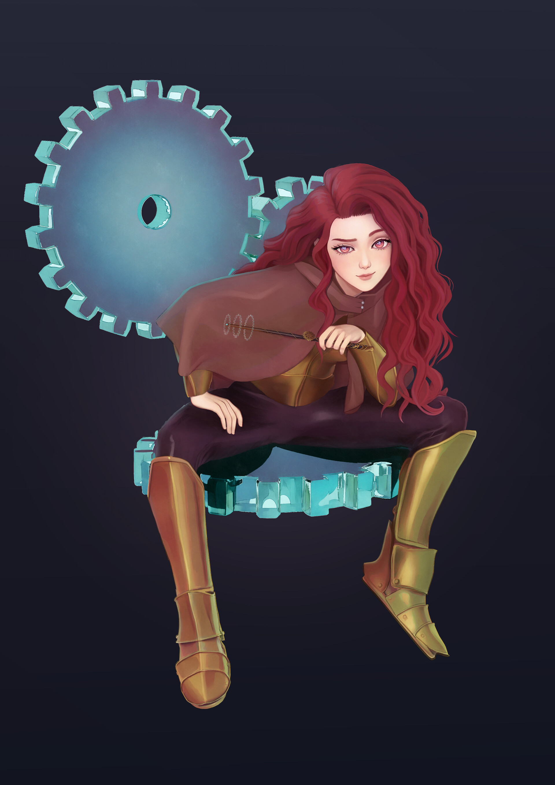 ArtStation - Tallulah, a clockwork soul sorcerer