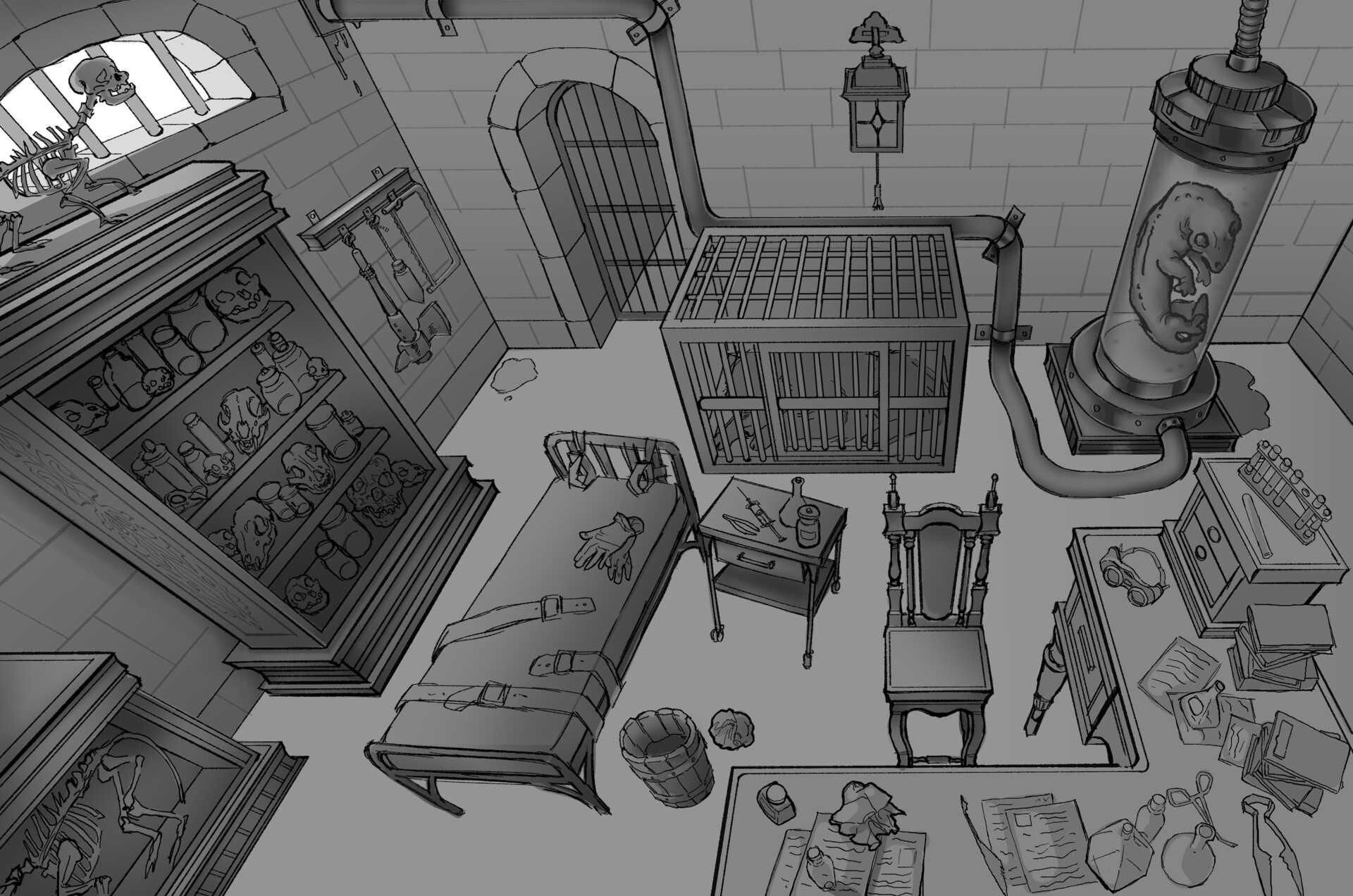 ArtStation - Mad Scientist's Lab - Concept Art