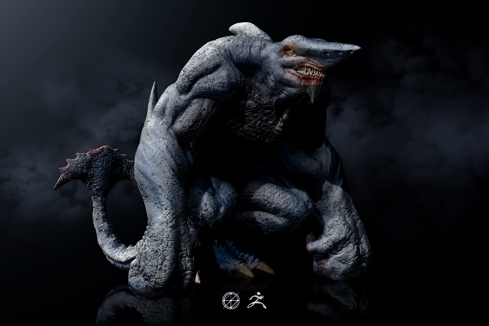 ArtStation - Shark kaiju