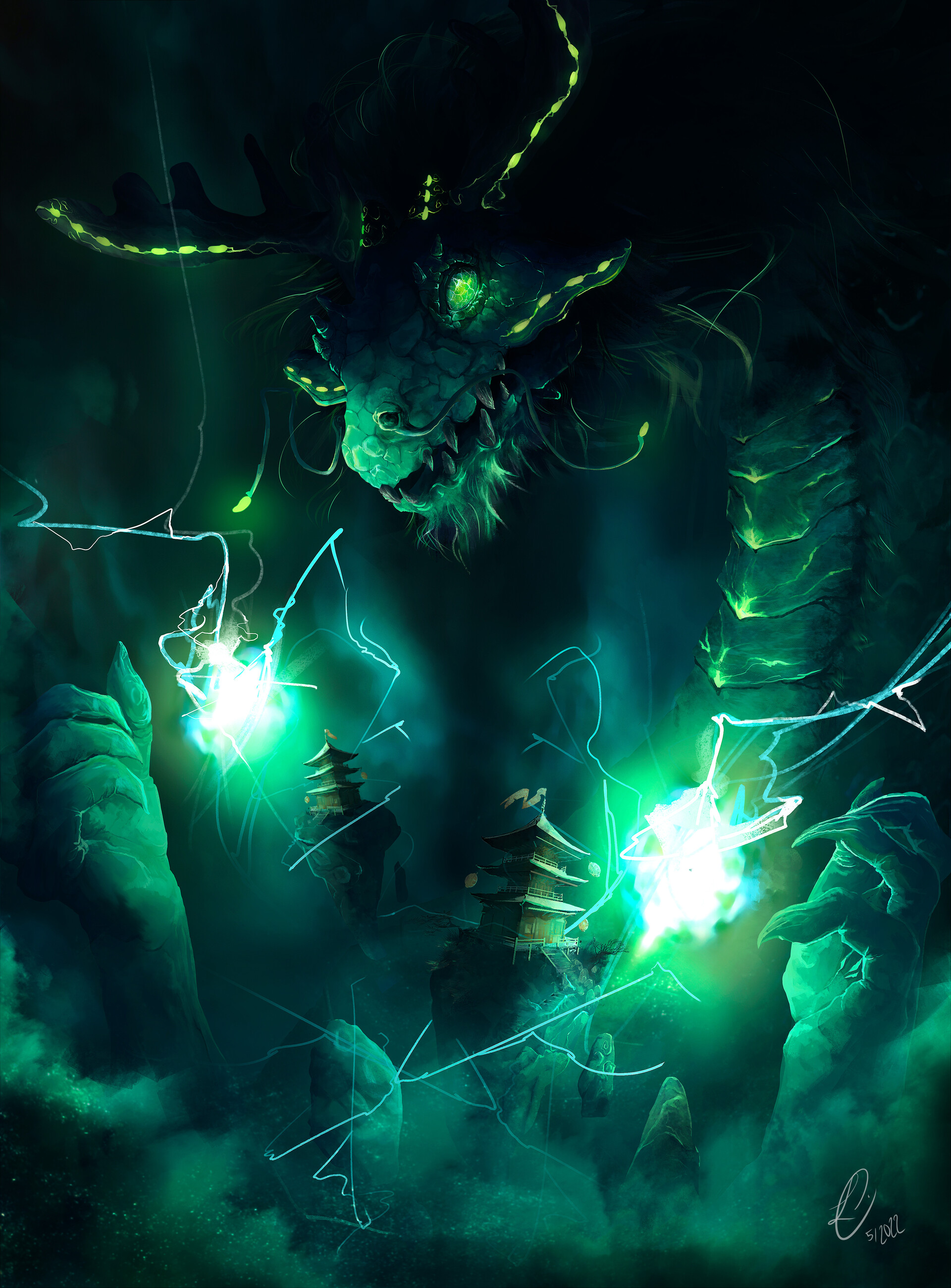 ArtStation - Lantern Dragon