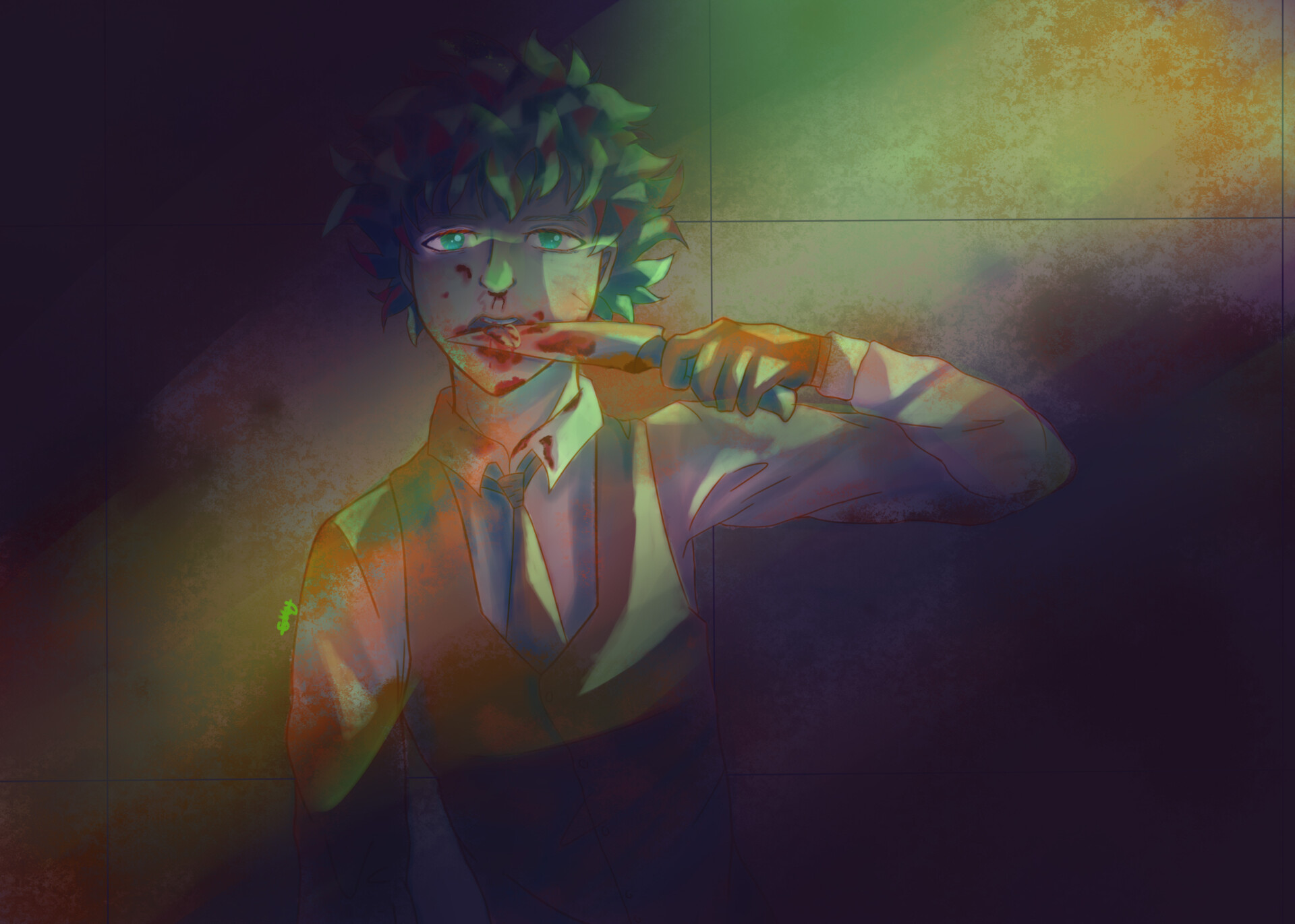ArtStation - Izuku Midoriya[Deku villian]-BNHA