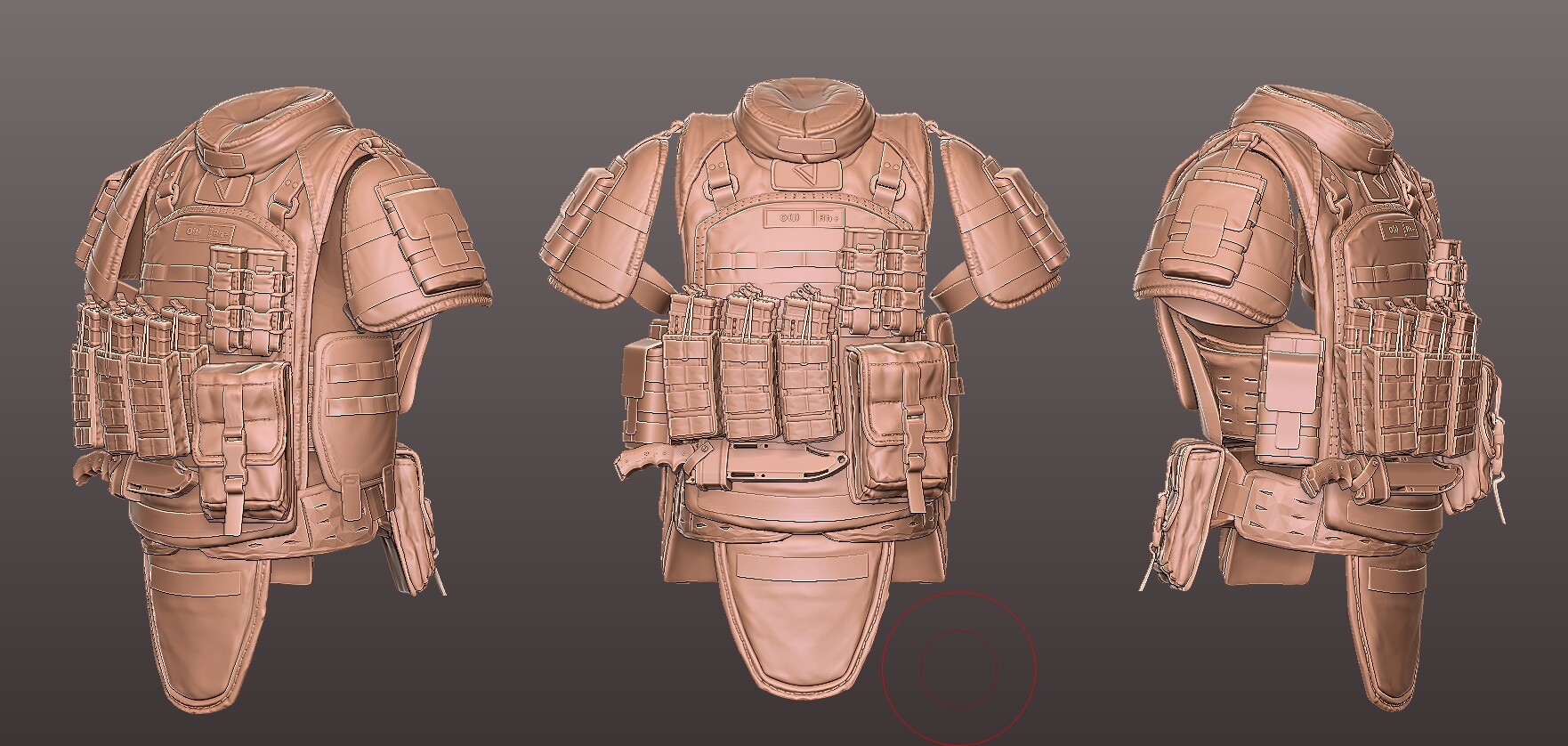 ArtStation - body armor Hi res Model