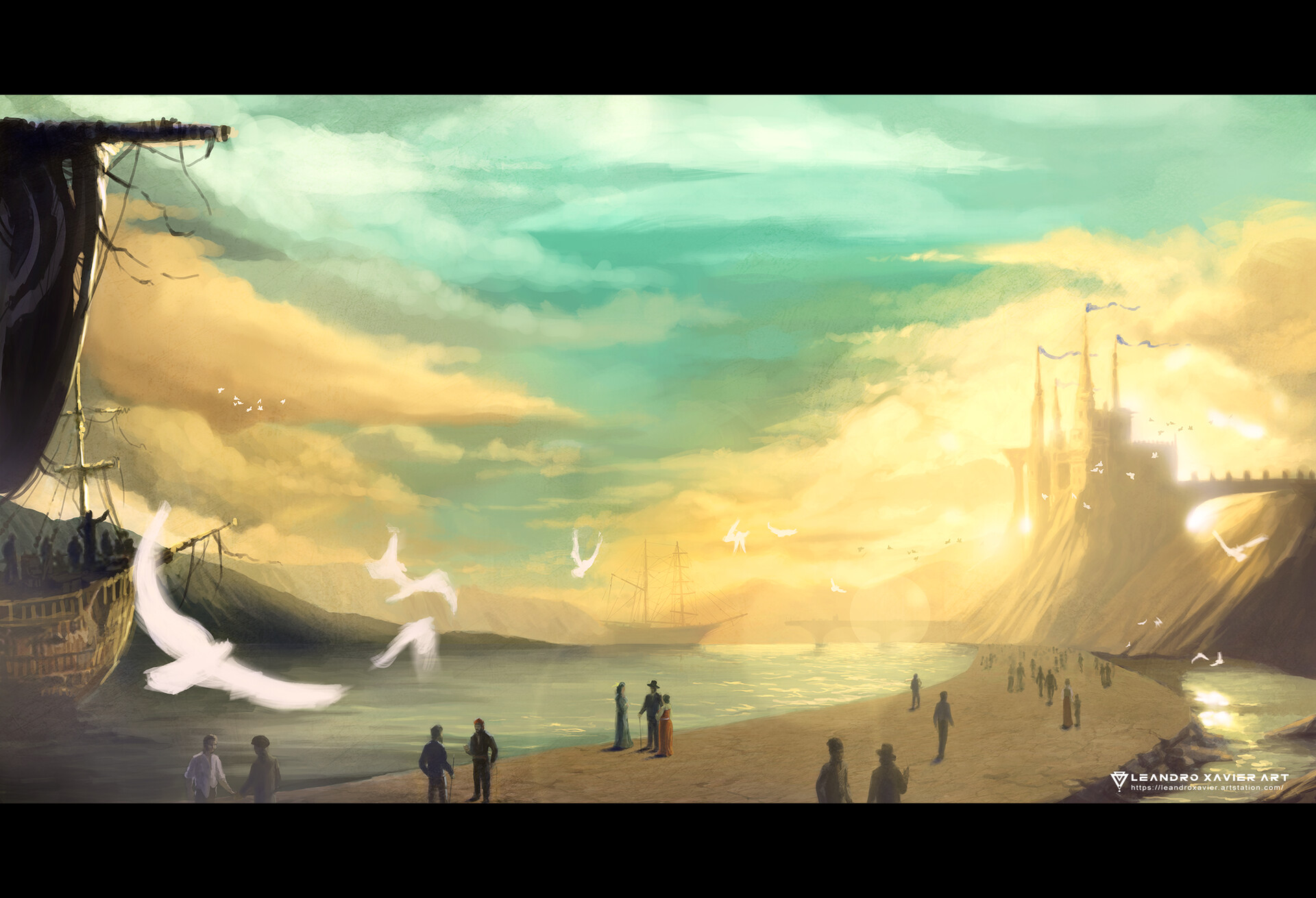 ArtStation - Sunset Harbour