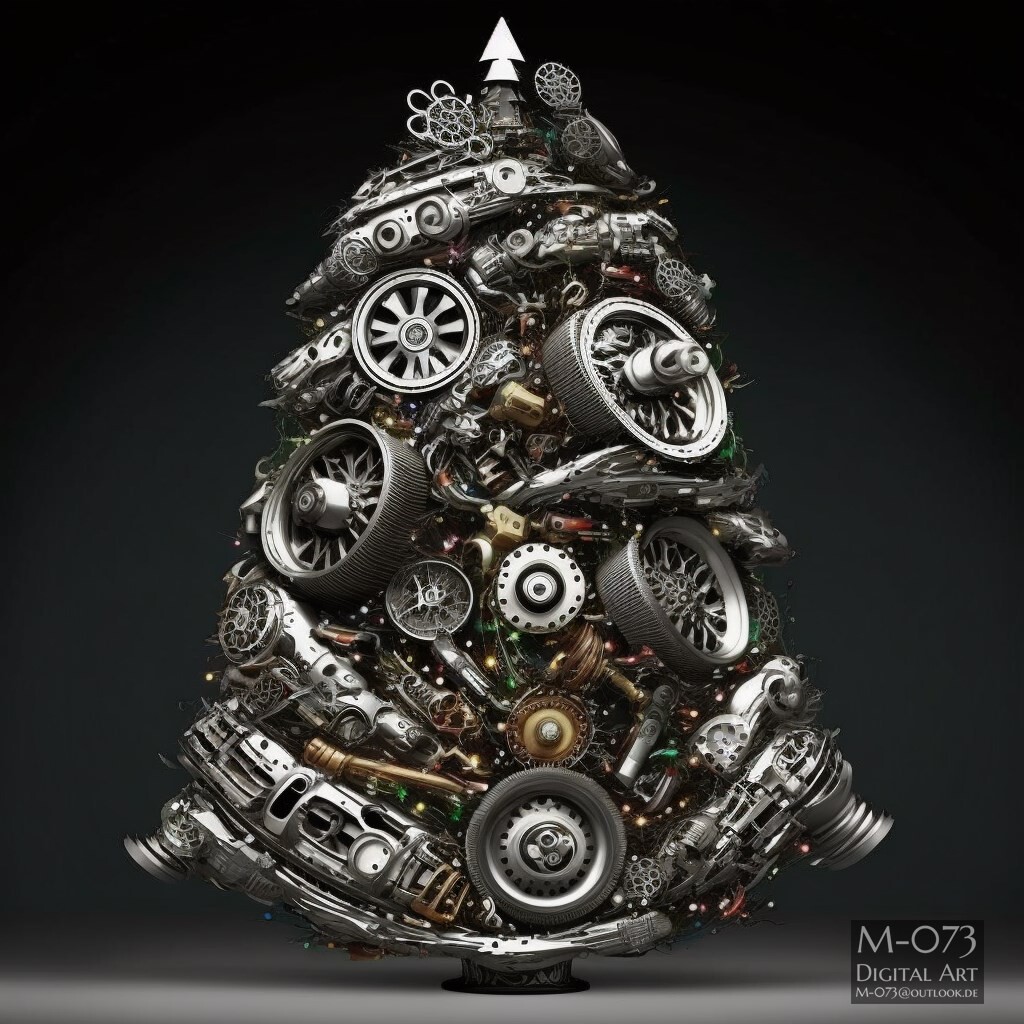 ArtStation - christmas tree - car parts edition - nov22