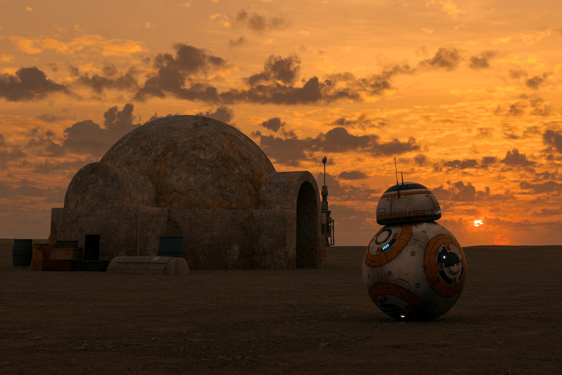 binary sunset wall art