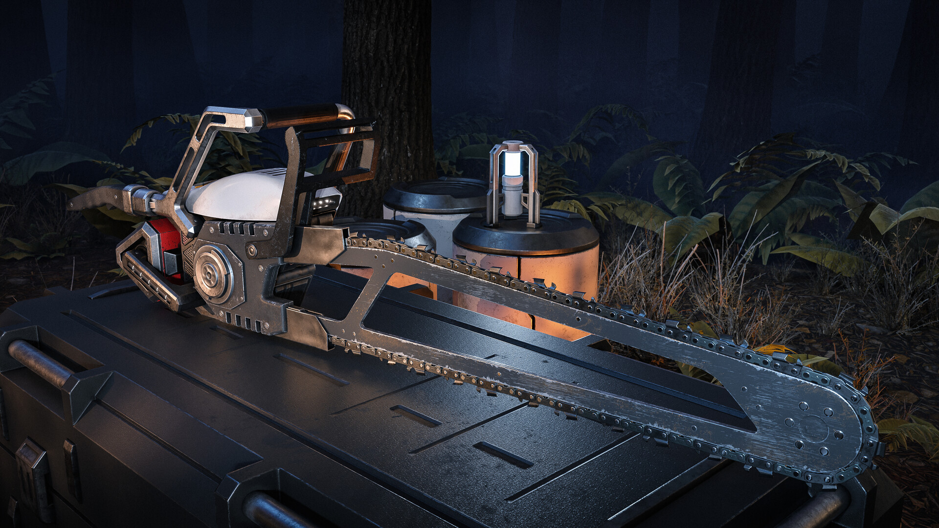 ArtStation - Futuristic Chainsaw