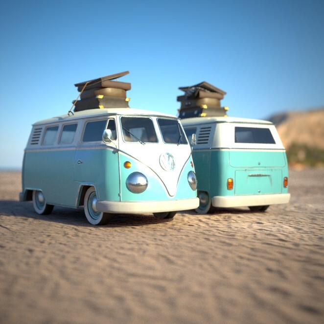 ArtStation - Hippie van model