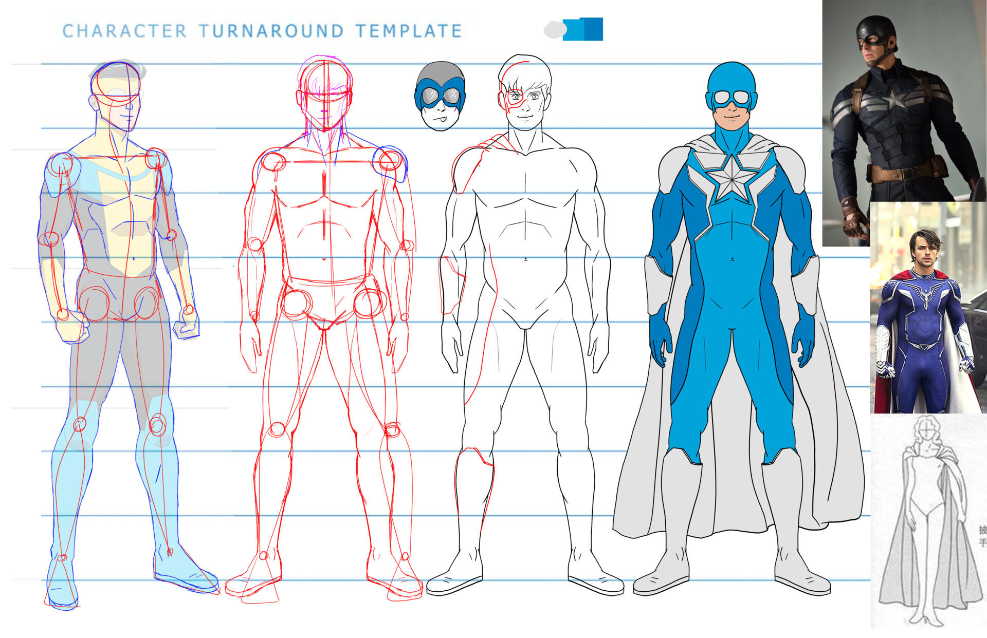 ArtStation - Blue Star Character Concept - MASKS