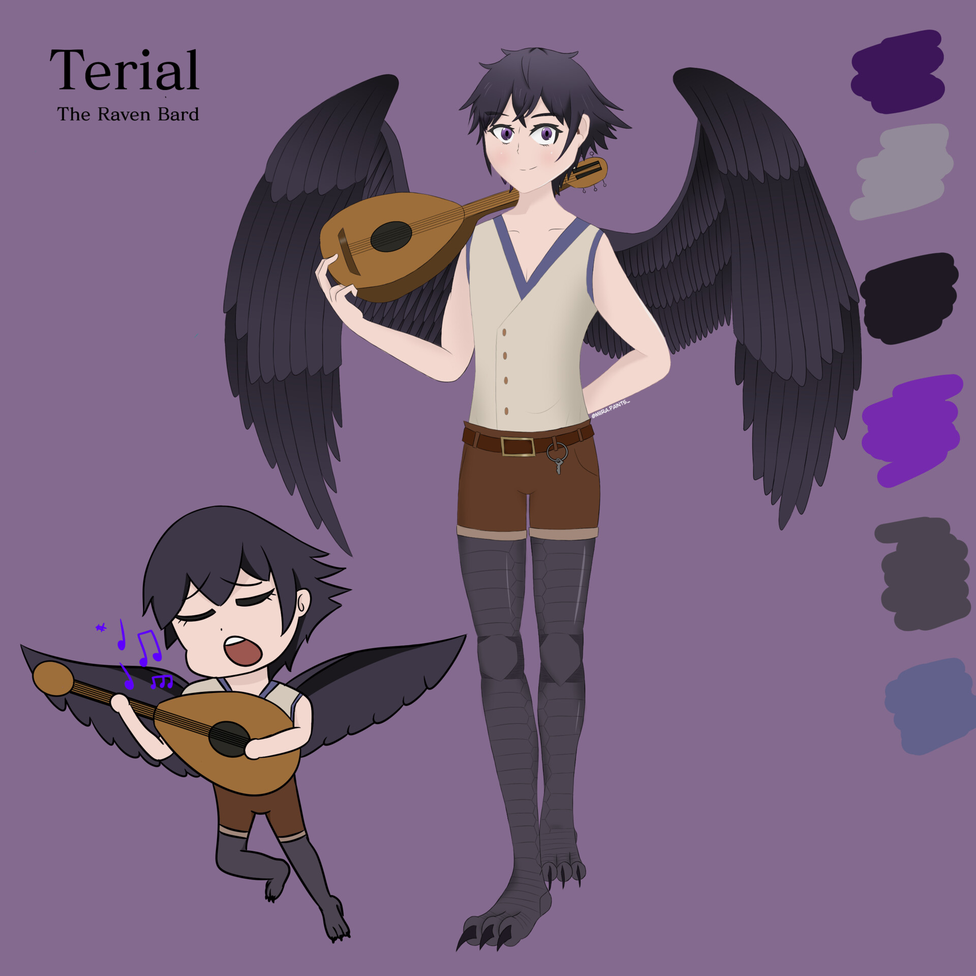 ArtStation - Terial, the Raven Bard