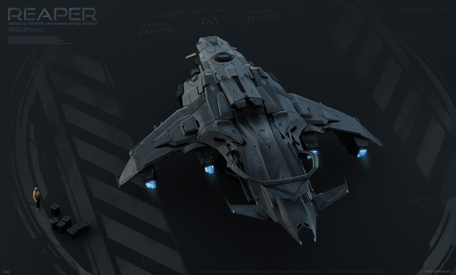 ArtStation - Reaper - fast transportation vehicle