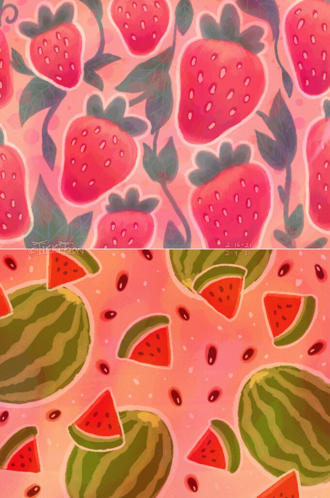 ArtStation - strawberry watermelon