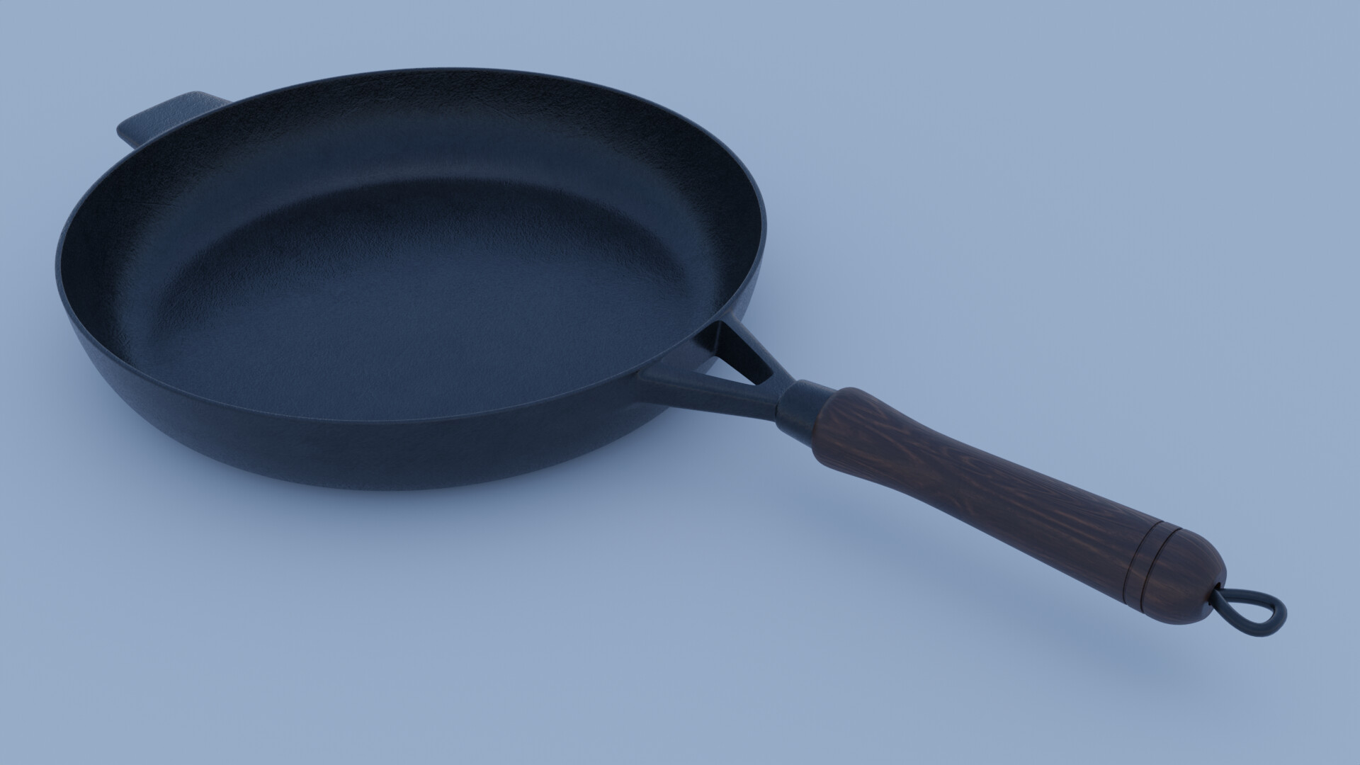Sakha-rusty - Cast Iron Frying Pan with Wooden Handle