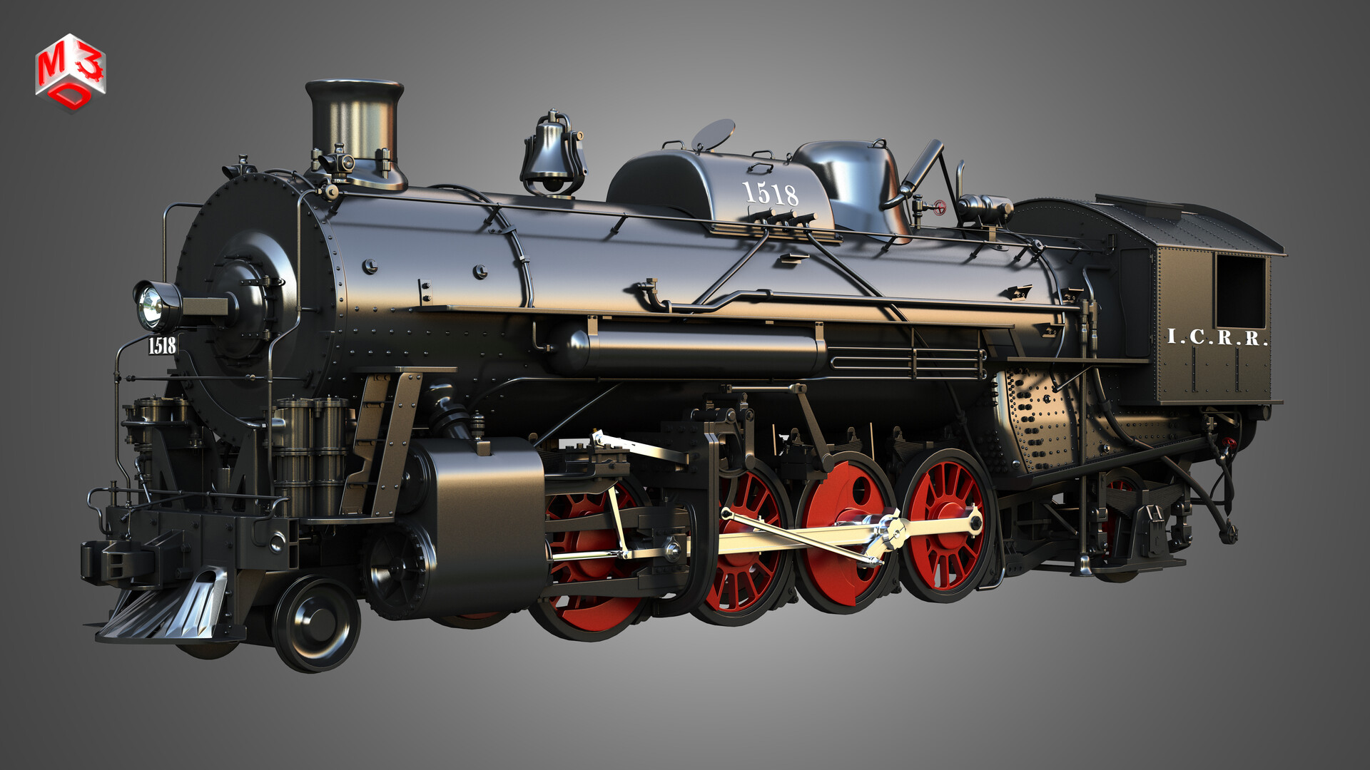 Markos 3d - 1815 Steam Locomotive Train