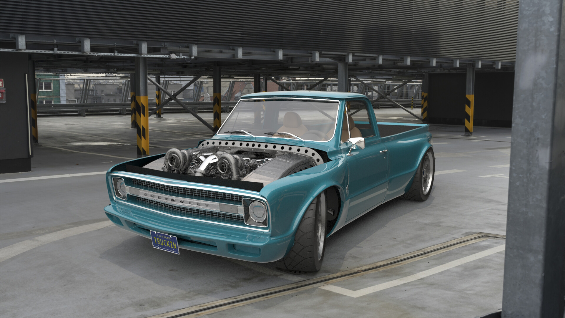 ArtStation - Chevy C-10 widebody