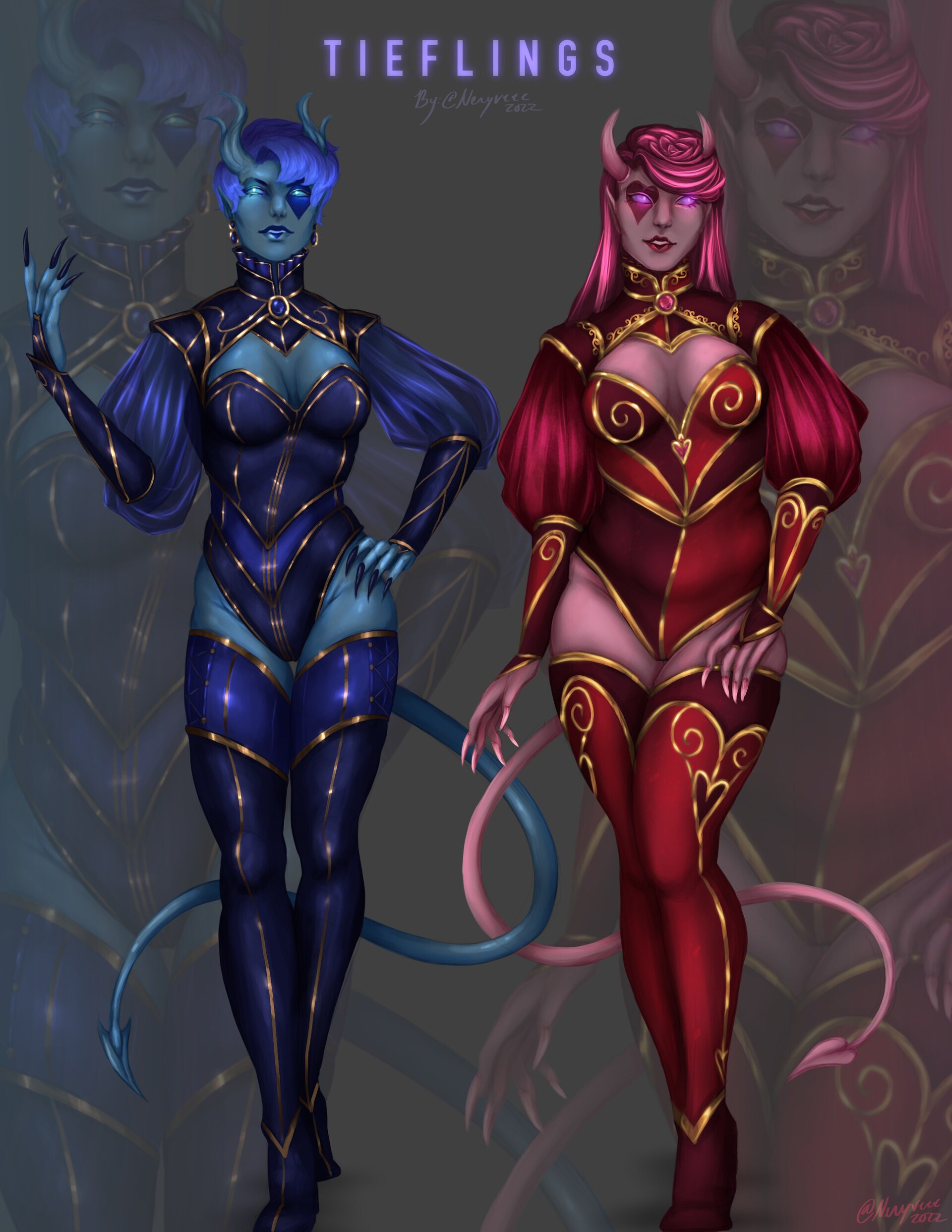 ArtStation - Playing Card Themed Tieflings