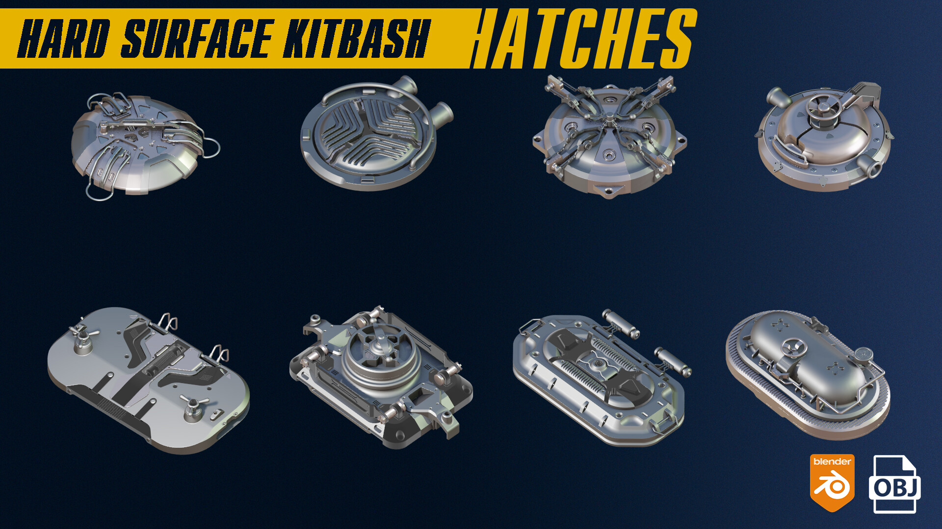 ArtStation - Hard-Surface Kitbash Hatches