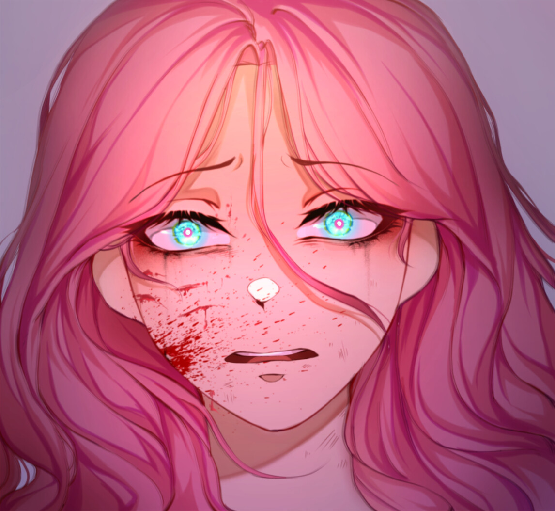 ArtStation - Anime pink haired girl