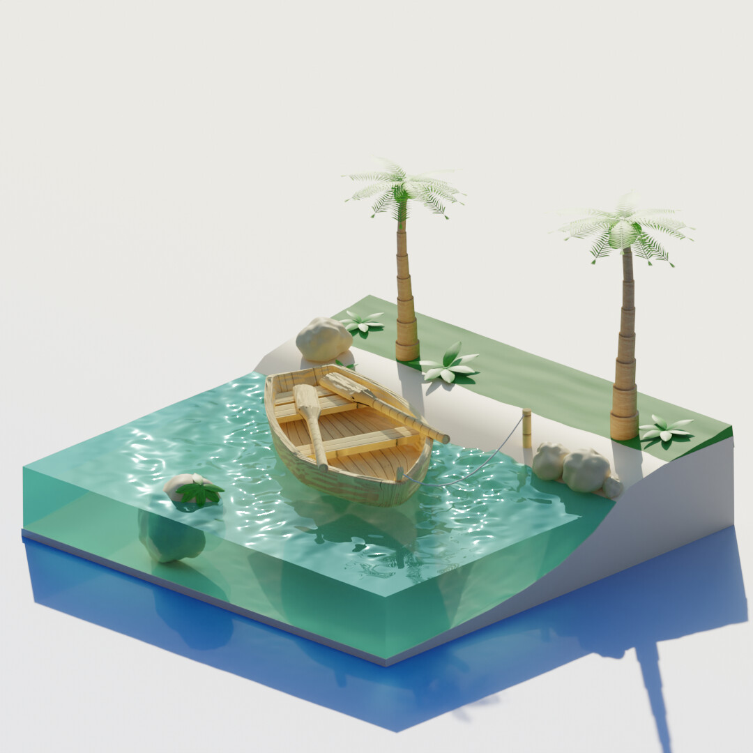 ArtStation - Boat on the water