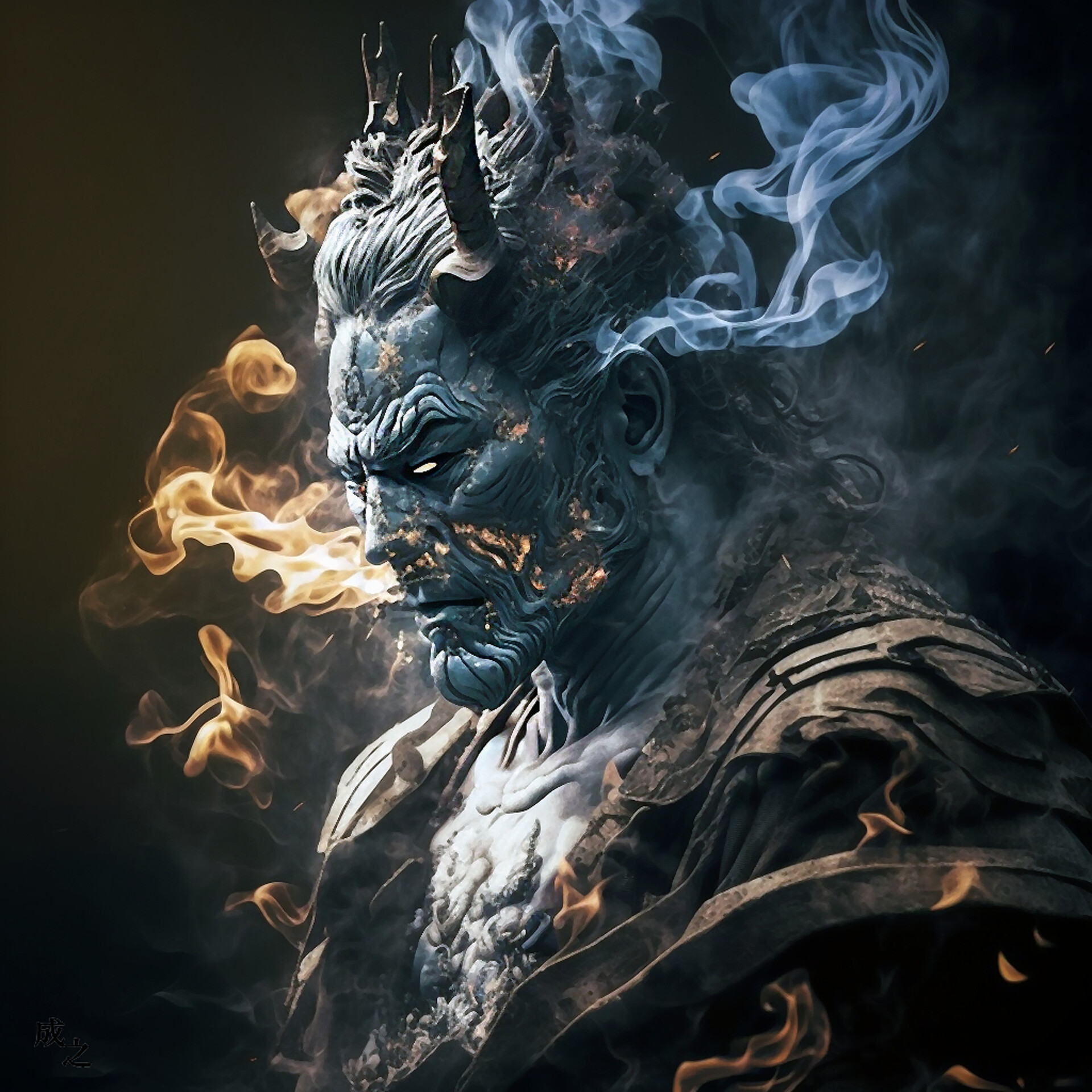 ArtStation - Ibaraki-Doji ( Japanese mythical Oni / Japanese Demon )