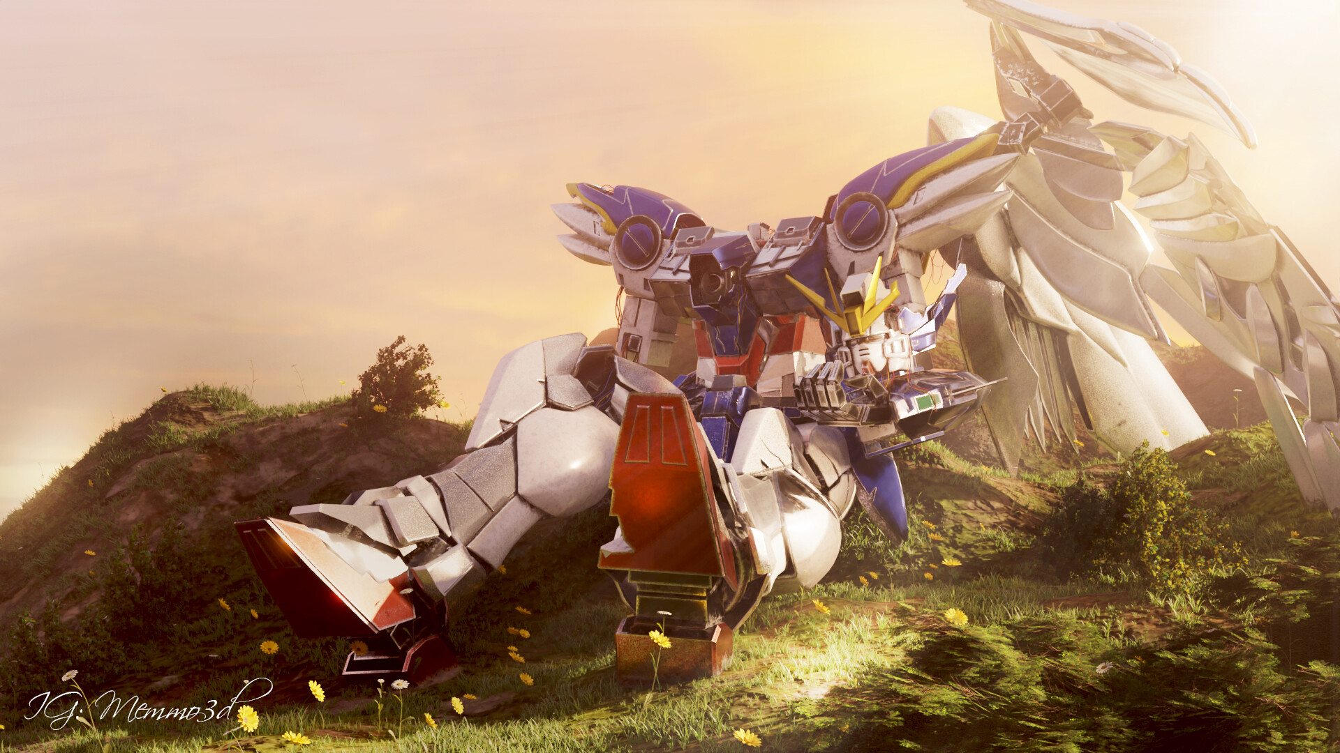 ArtStation - Ending of Wing Gundam Zero