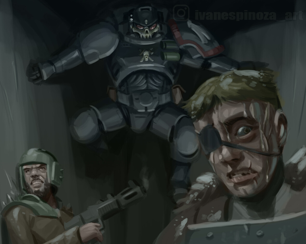 ArtStation - Red Winter: In darkest corners (Warhammer 40k fanart)