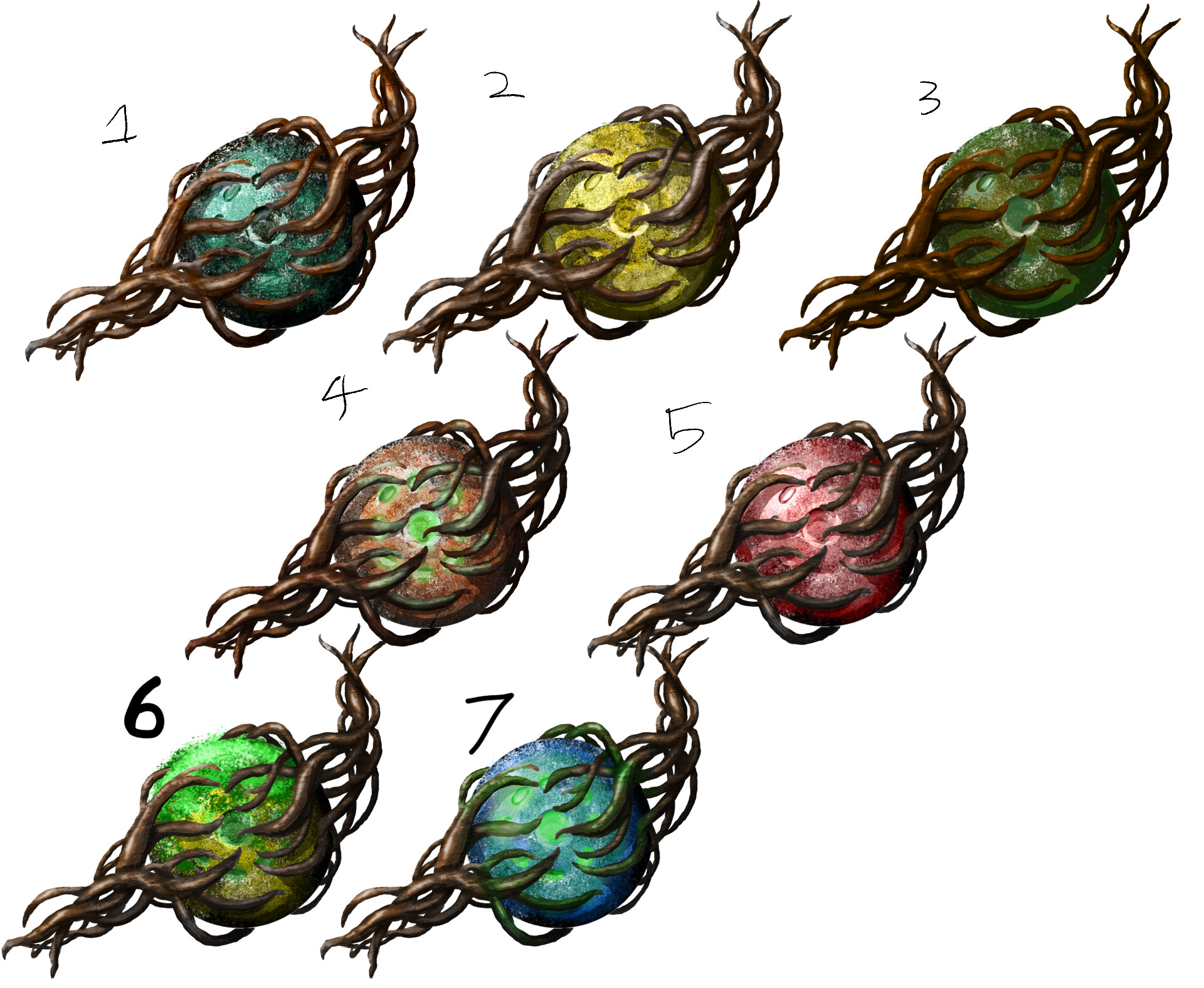 ArtStation - plant relic color comp