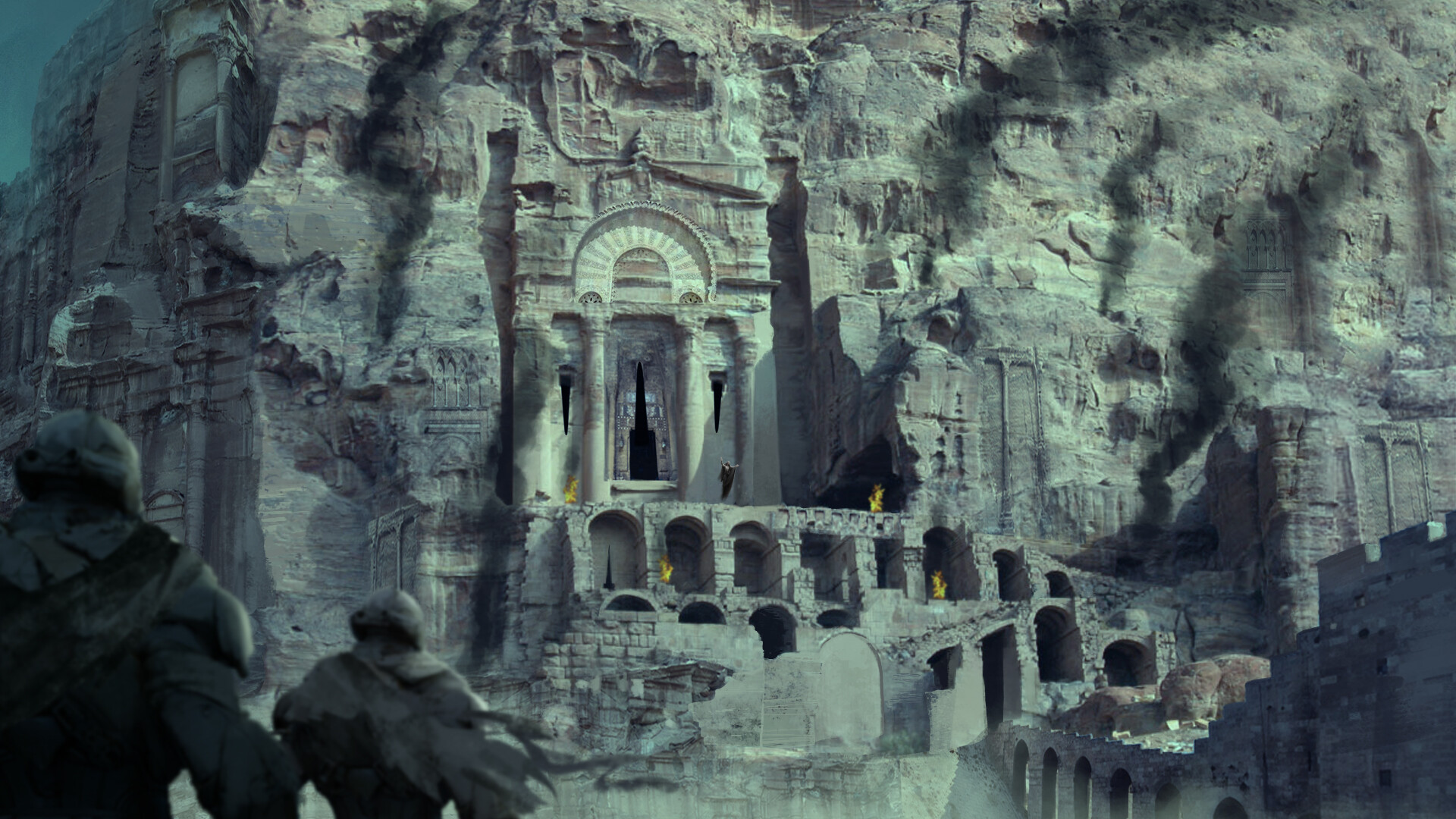 ArtStation - The mountain temple of the elves