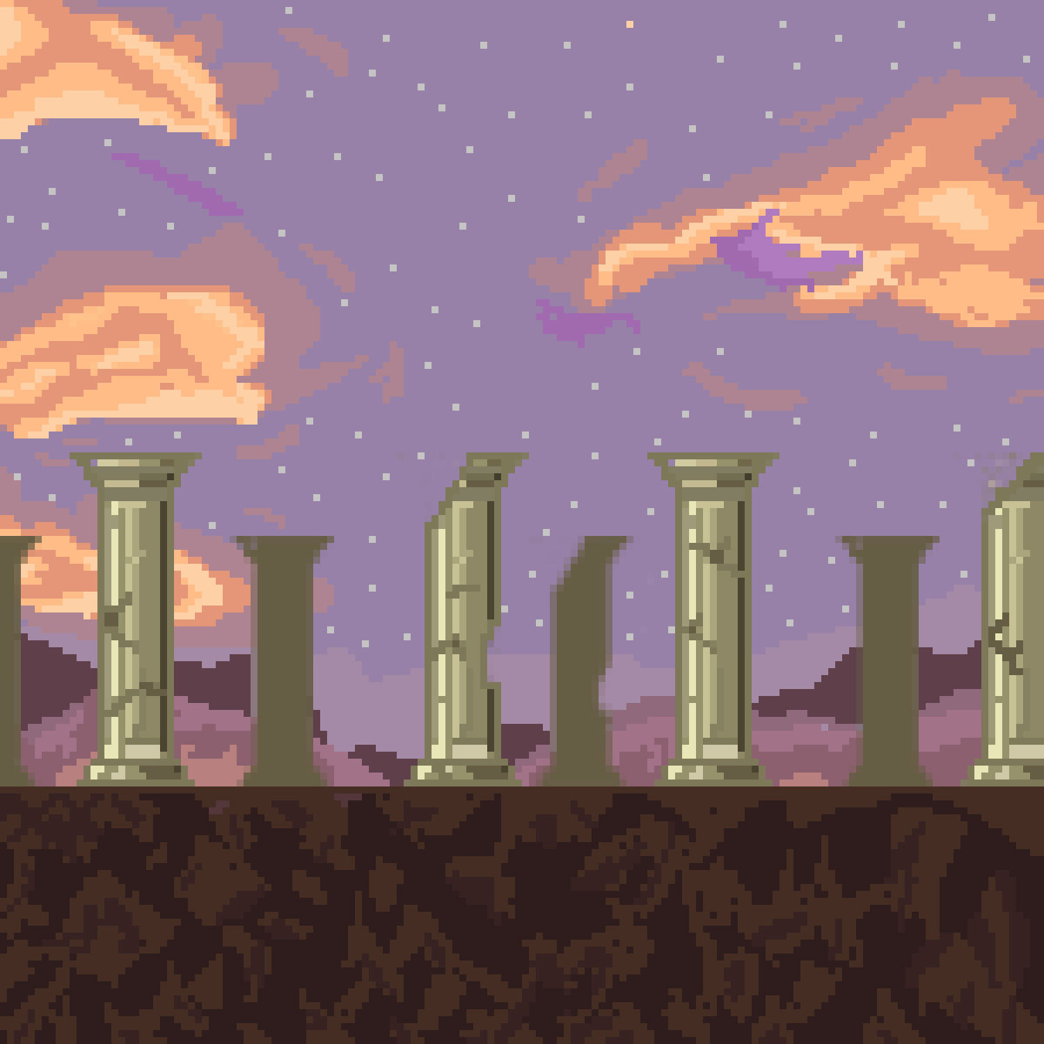 ArtStation - Ruins Pixels Art