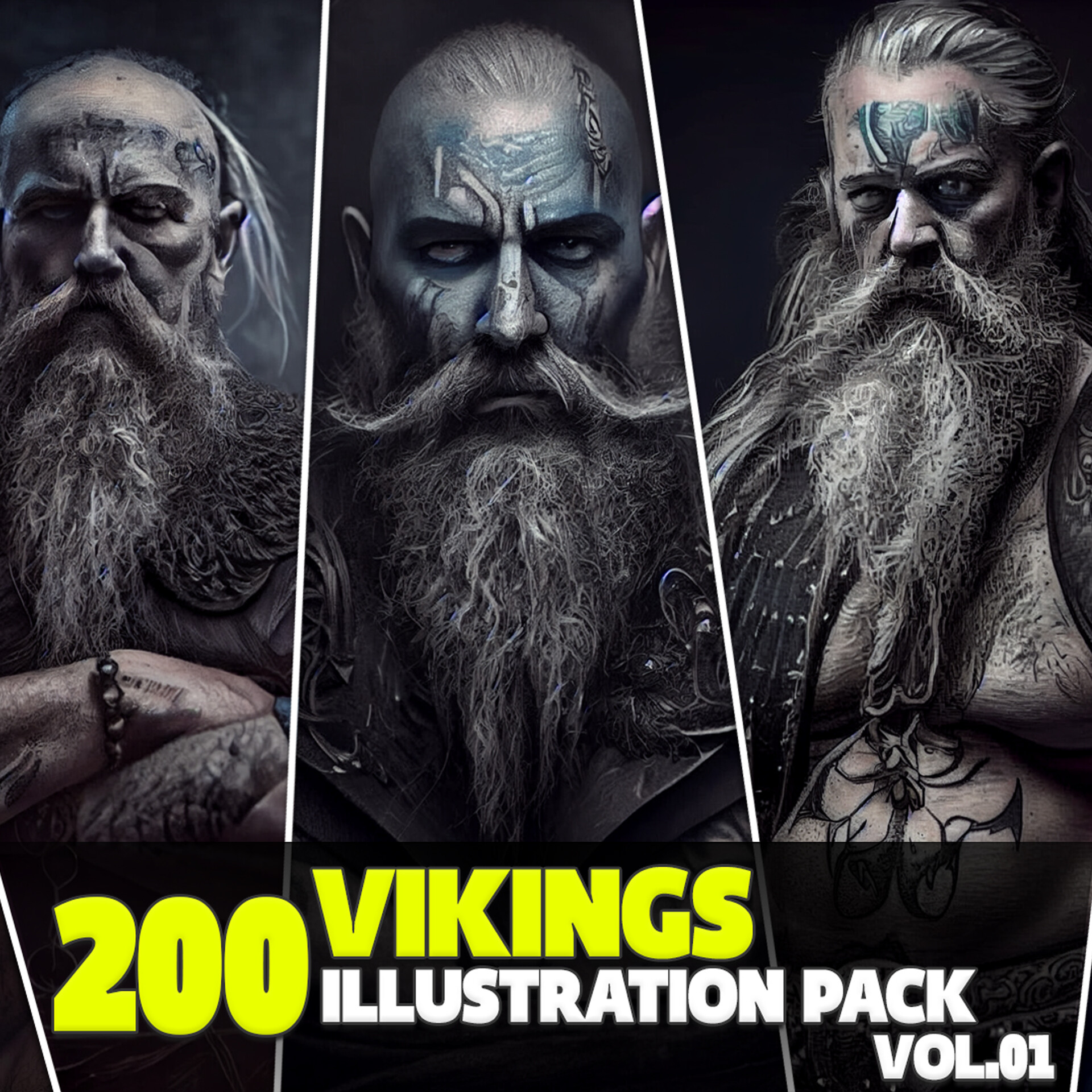 ArtStation - 200 Viking Illustration Pack Vol.01