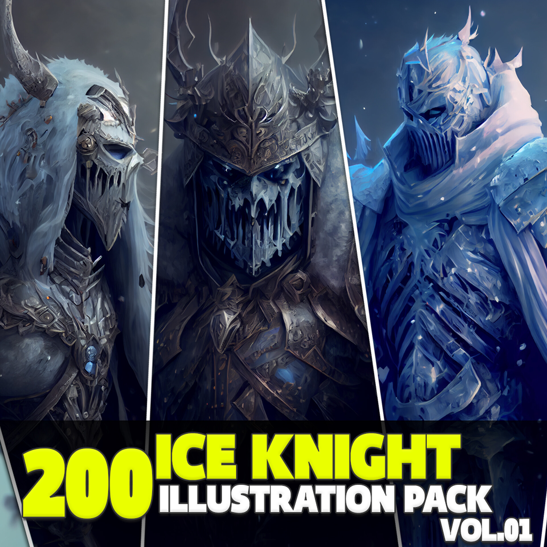 ArtStation - 200 Ice Knight Illustration Pack Vol.01
