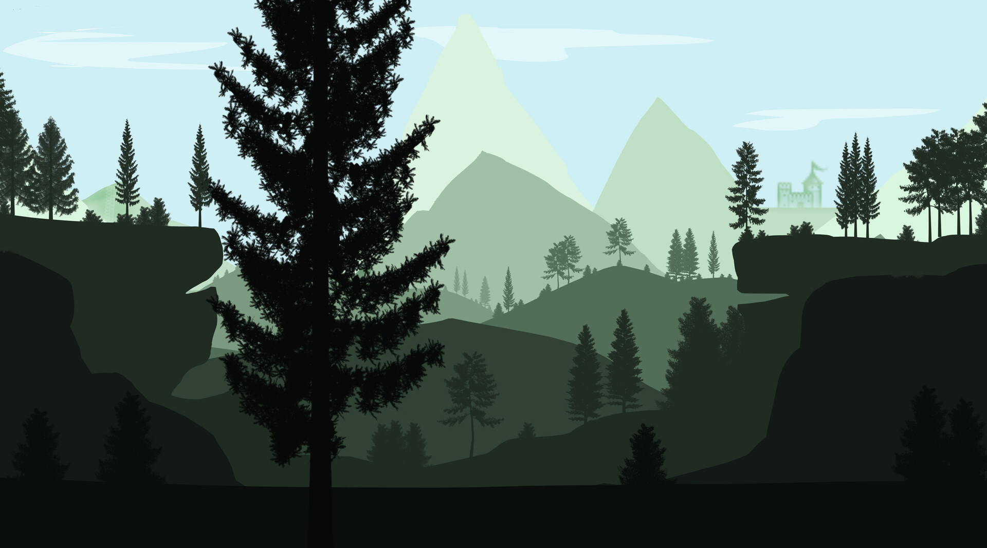 ArtStation - Medieval 2D Backgrounds - Exterior