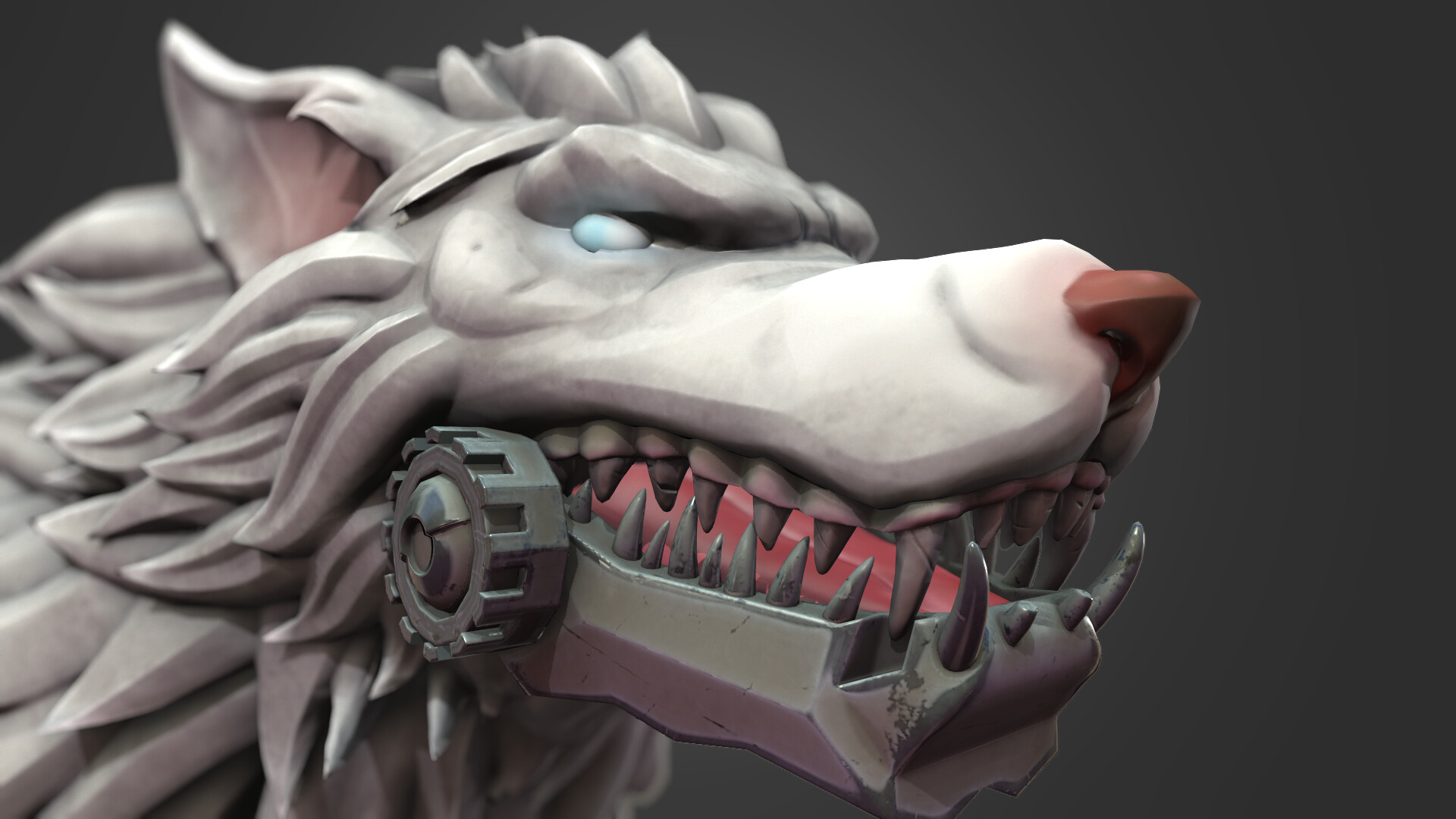 ArtStation - STYLIZED WOLF CYBORG