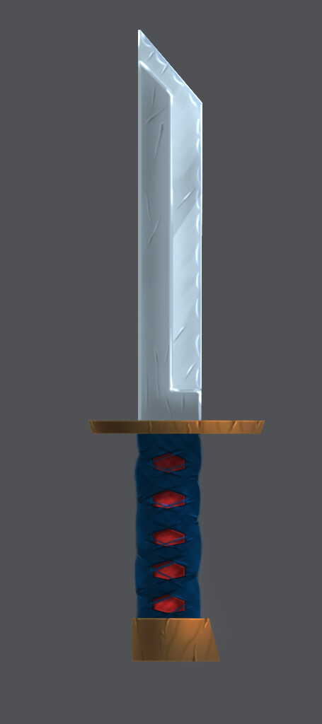 ArtStation - simple tanto - samurai dagger