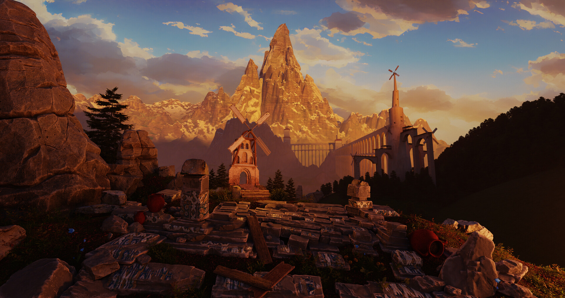 ArtStation - A path to the mountain