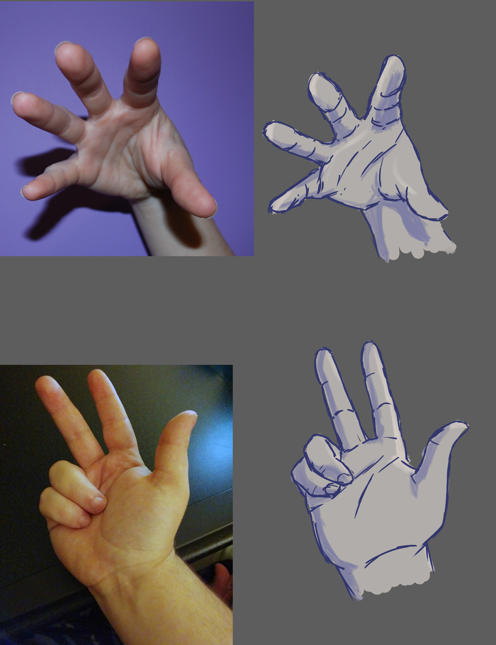 ArtStation - 11: Estudio en modelo (manos)