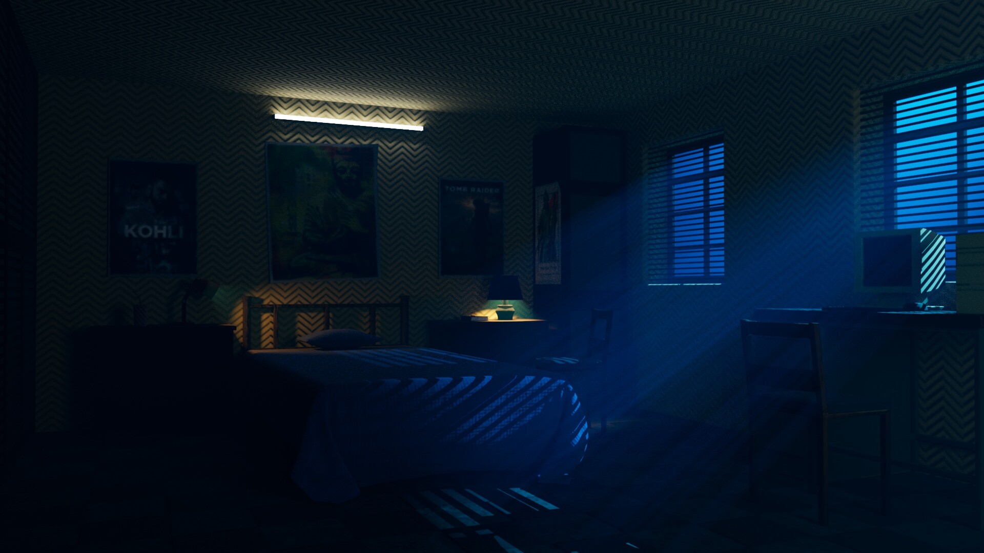 ArtStation - Student Bed Room Interior Model