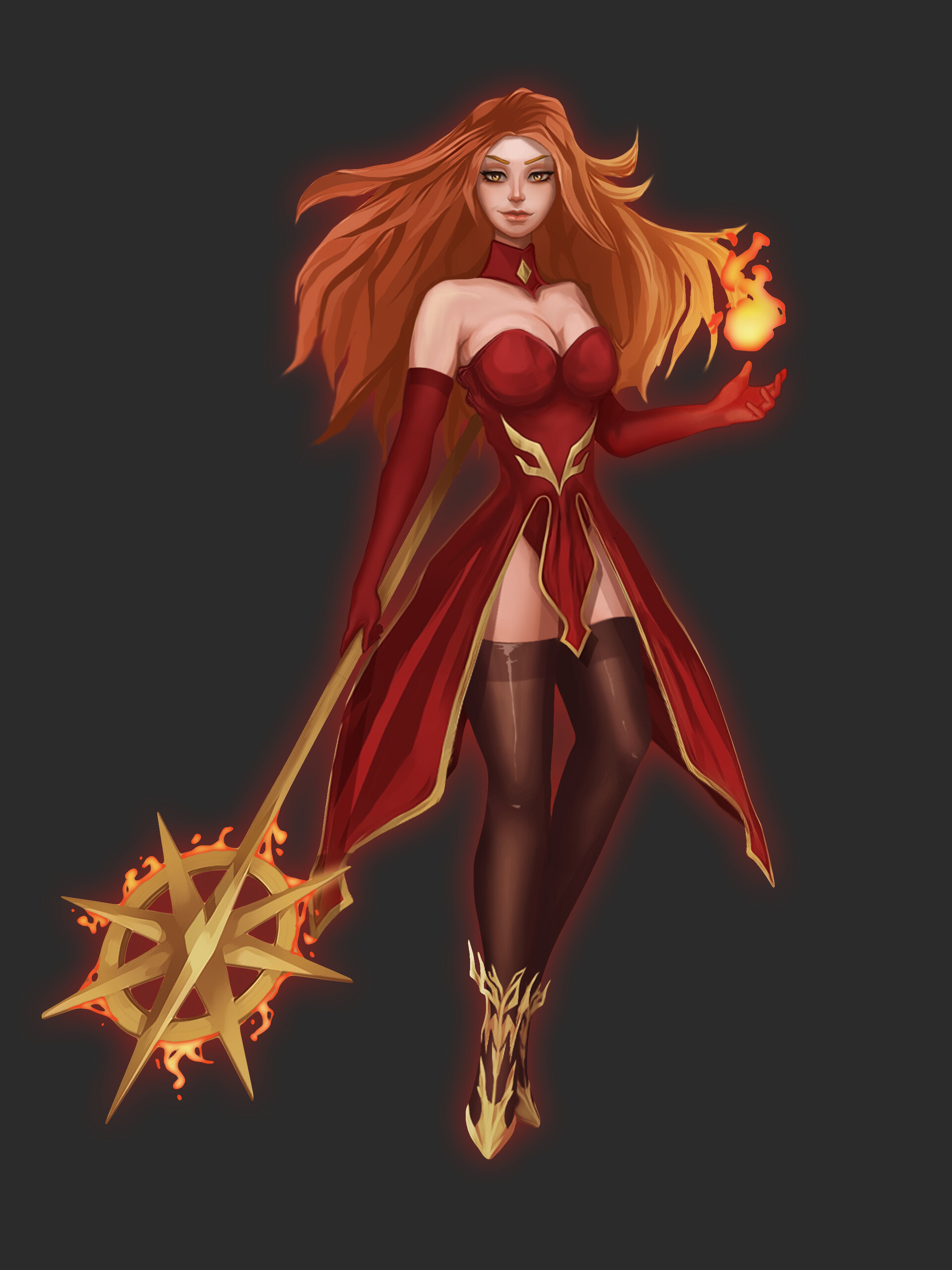 ArtStation - (old) fire witch made for animation i guess
