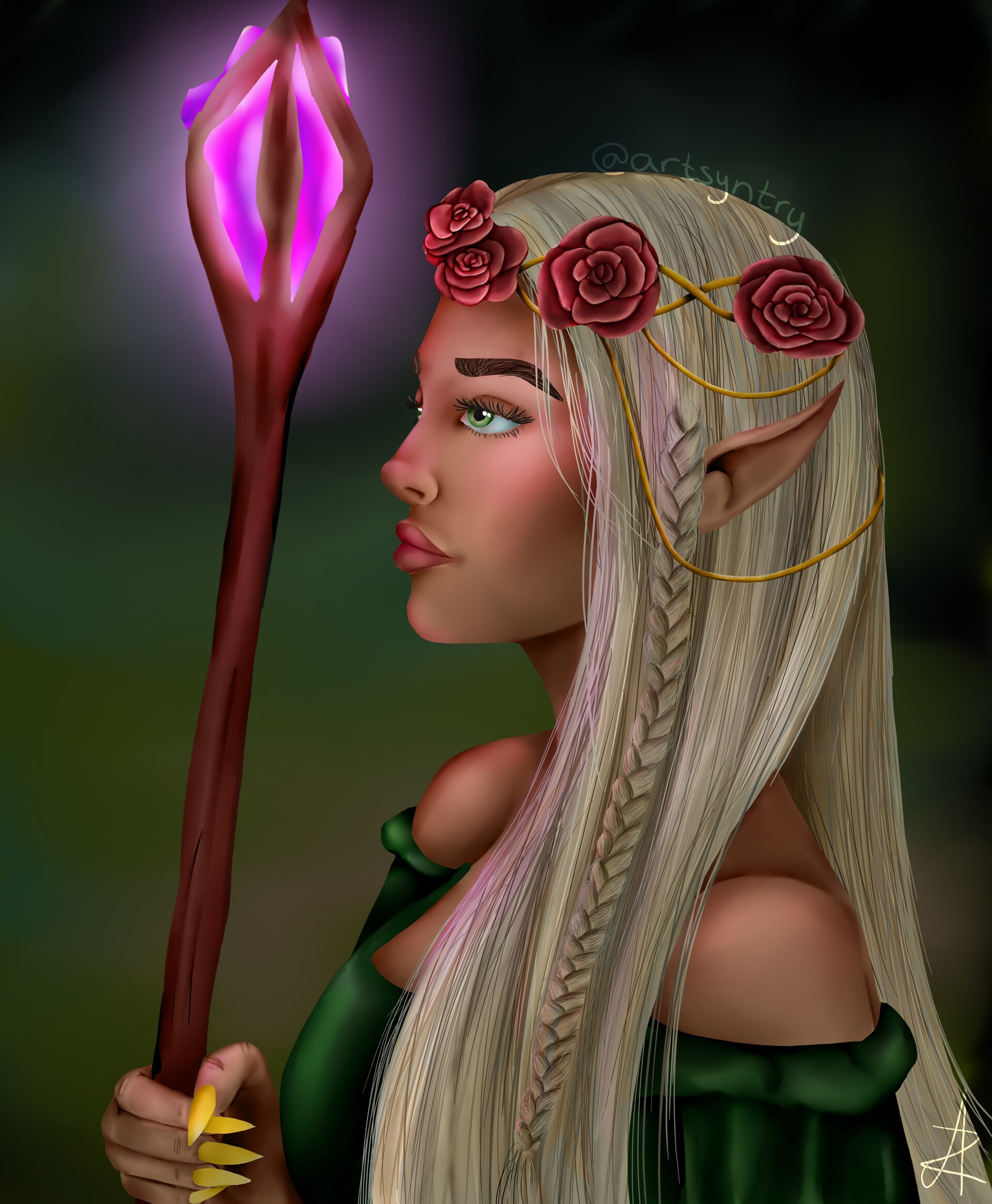 ArtStation - Elf Grayscale practice