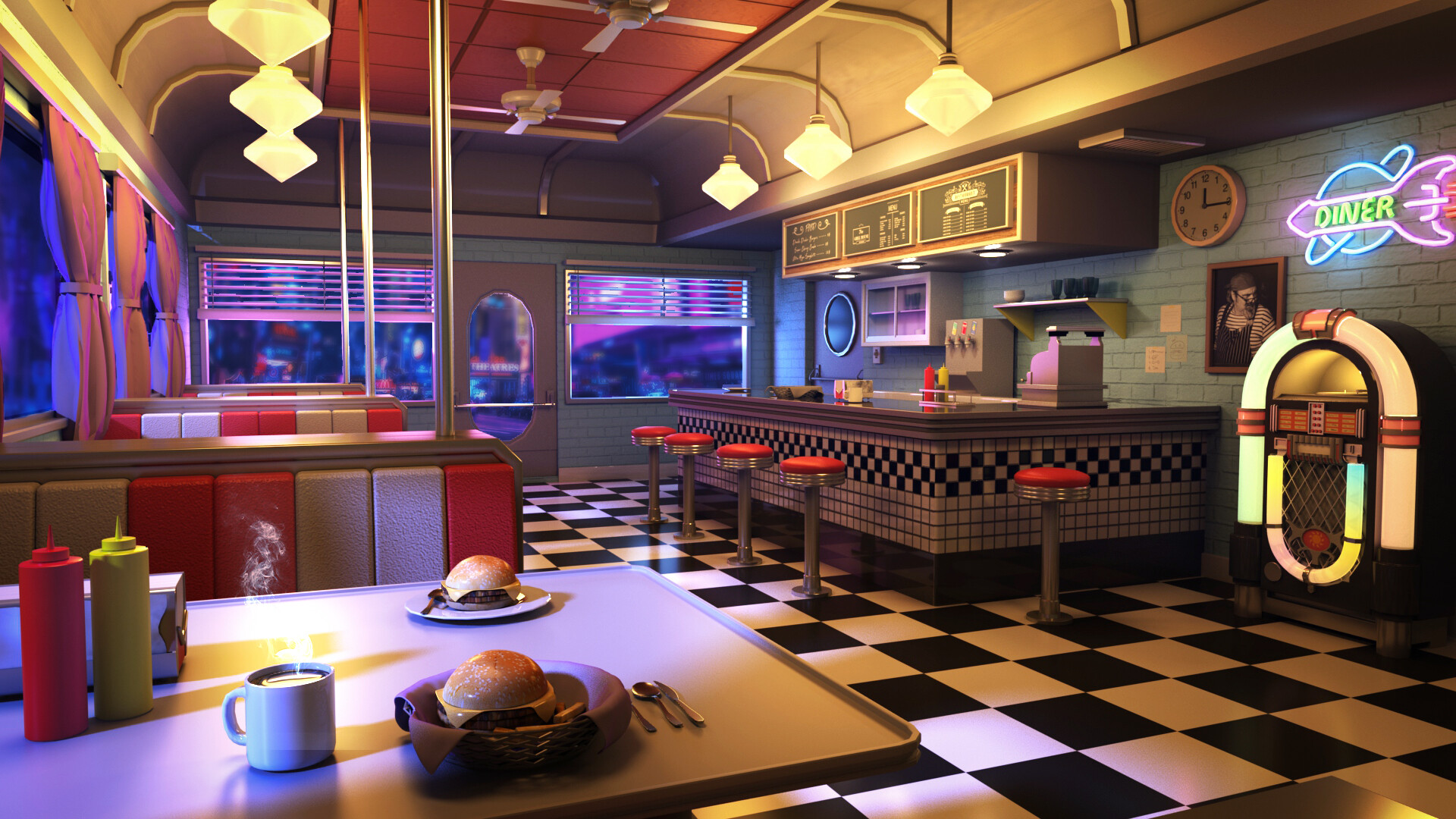 ArtStation - American Diner