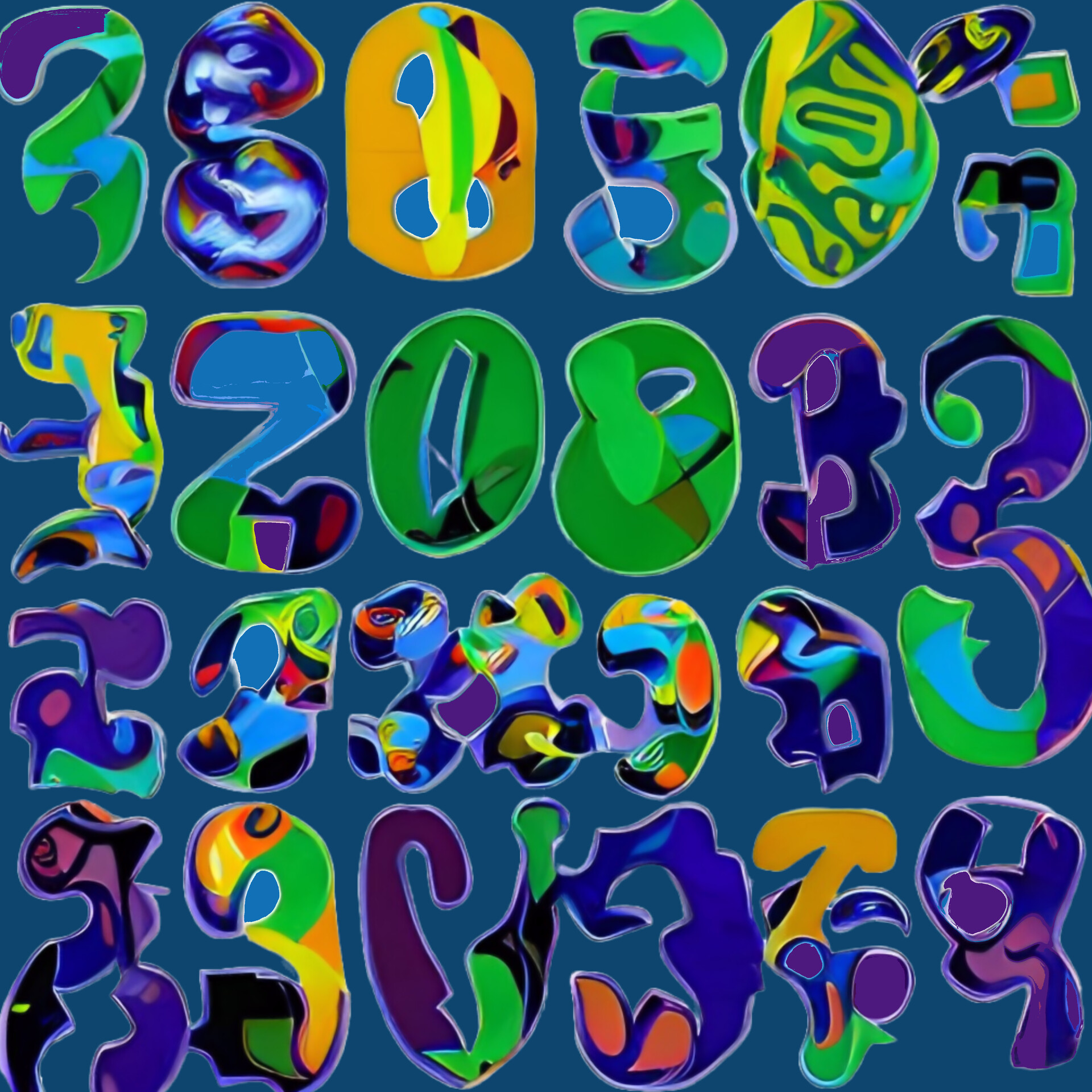 ArtStation - Abstract numerical pattern