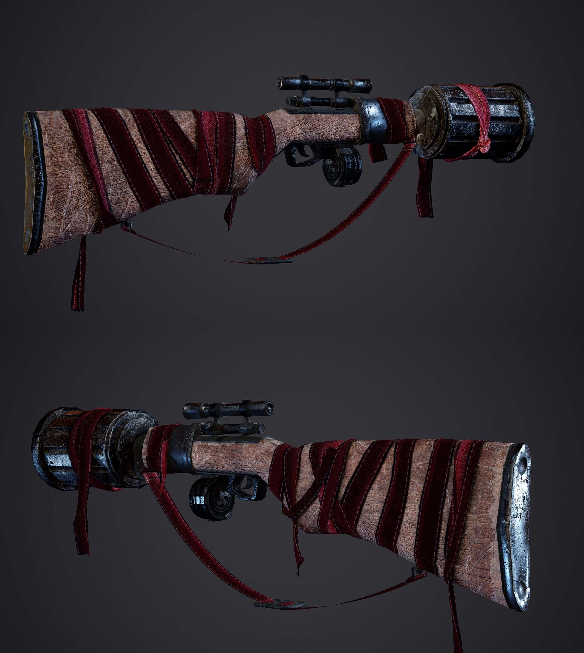 ArtStation - Bioshock inspired Rifle Gun