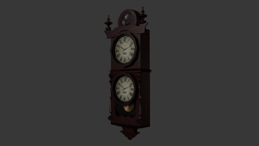 ArtStation - Antique Wall Clock 3D Model