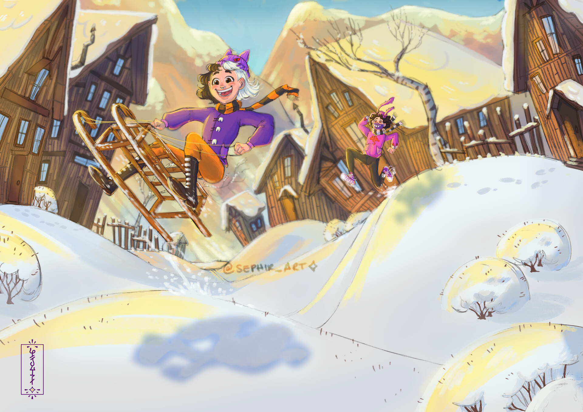 ArtStation - Snow Slide - Klaus inspired