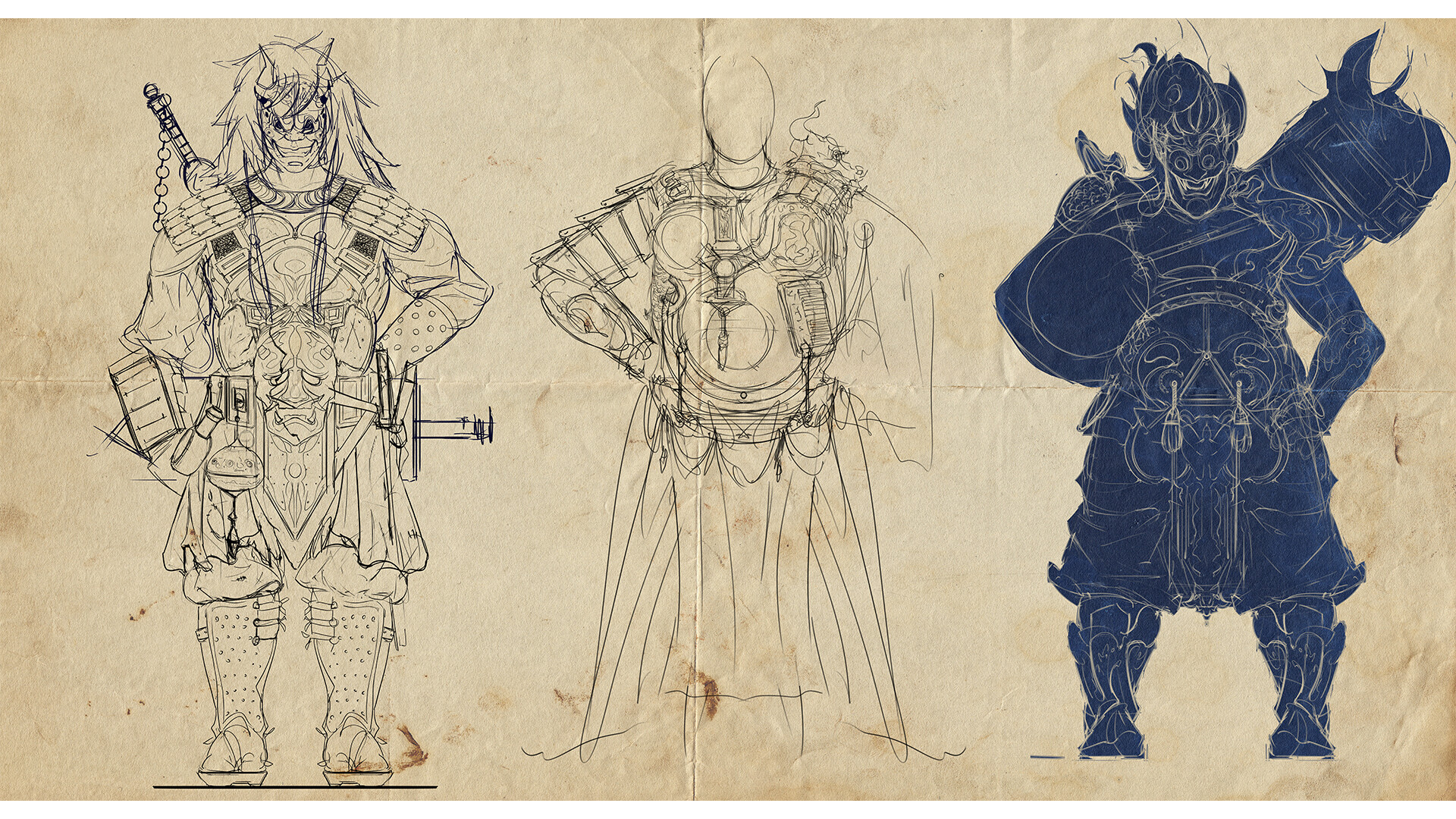 ArtStation - some Asian inspired armor design and etc.