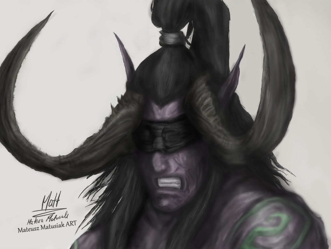 ArtStation - Illidan Stormrage fanart | Mateusz Matusiak Art